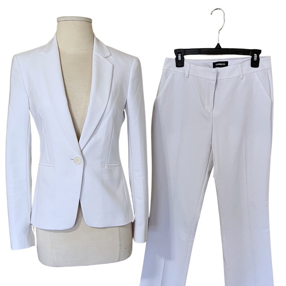 Express | Jackets & Coats | Express Womens White Business Suit | Poshmark